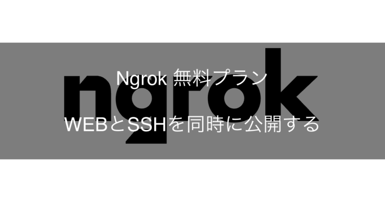 [Ngrok 無料プラン]WEBとSSHを同時に公開する | すぺきよのしくはっくブログ